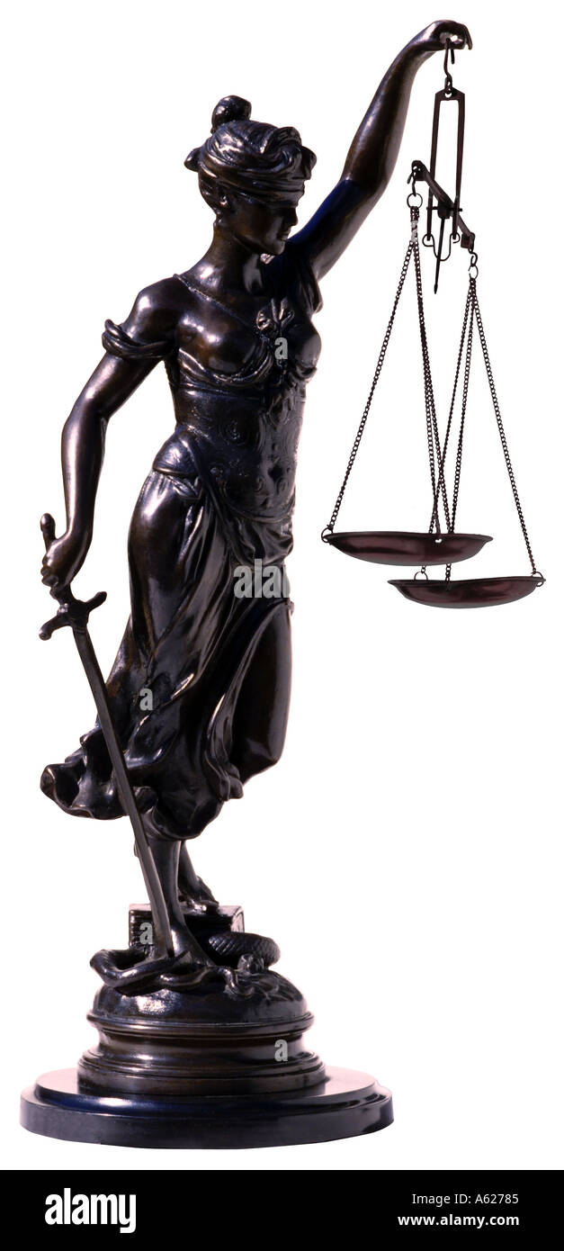 Statue of justice side view Stock Photo - Alamy