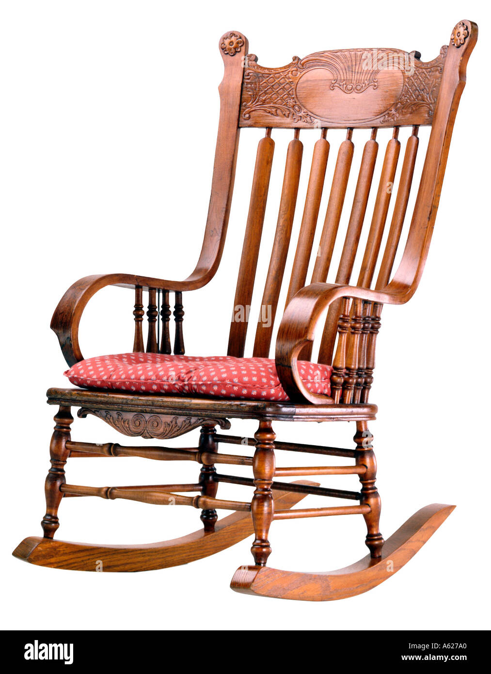 Antique oak rocking chair Stock Photo - Alamy