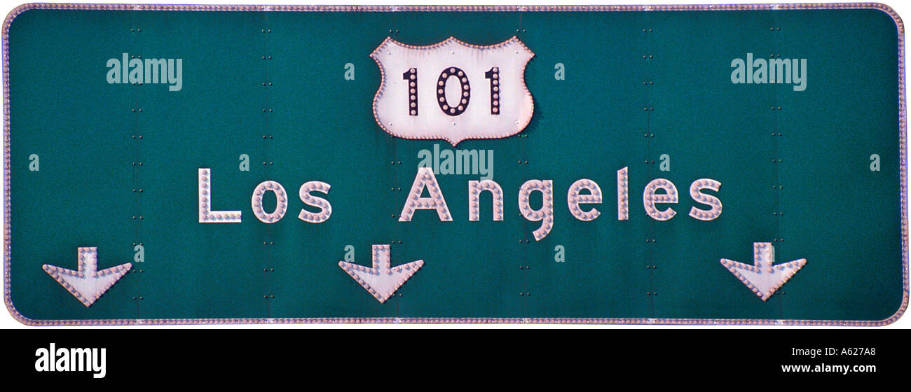 Los angeles 101 freeway sign hi-res stock photography and images - Alamy