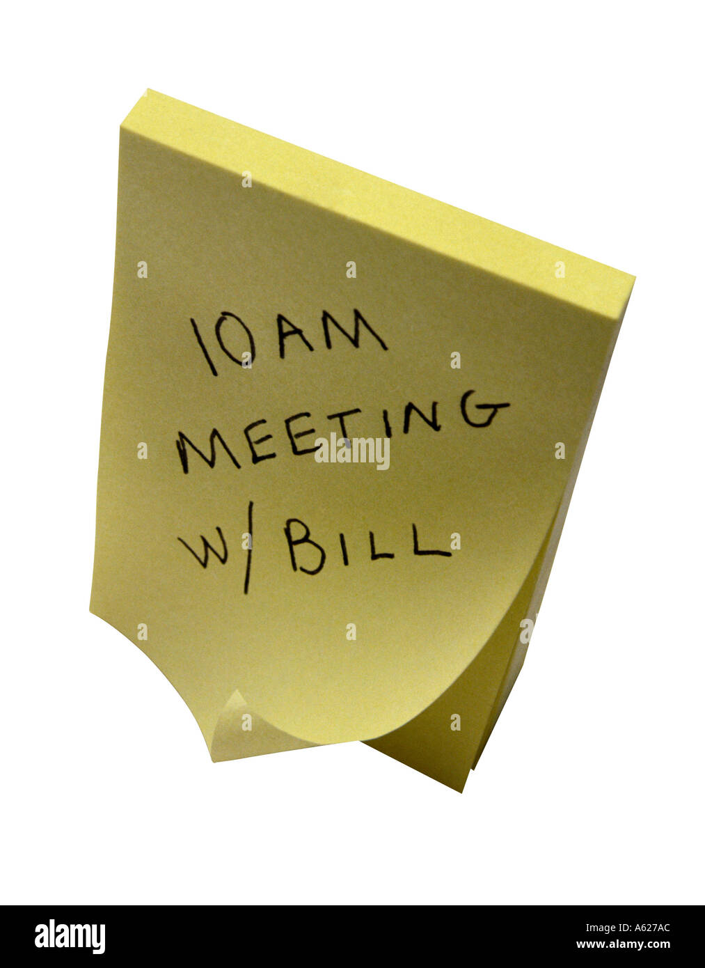 Yellow post it note with message written on it Stock Photo - Alamy
