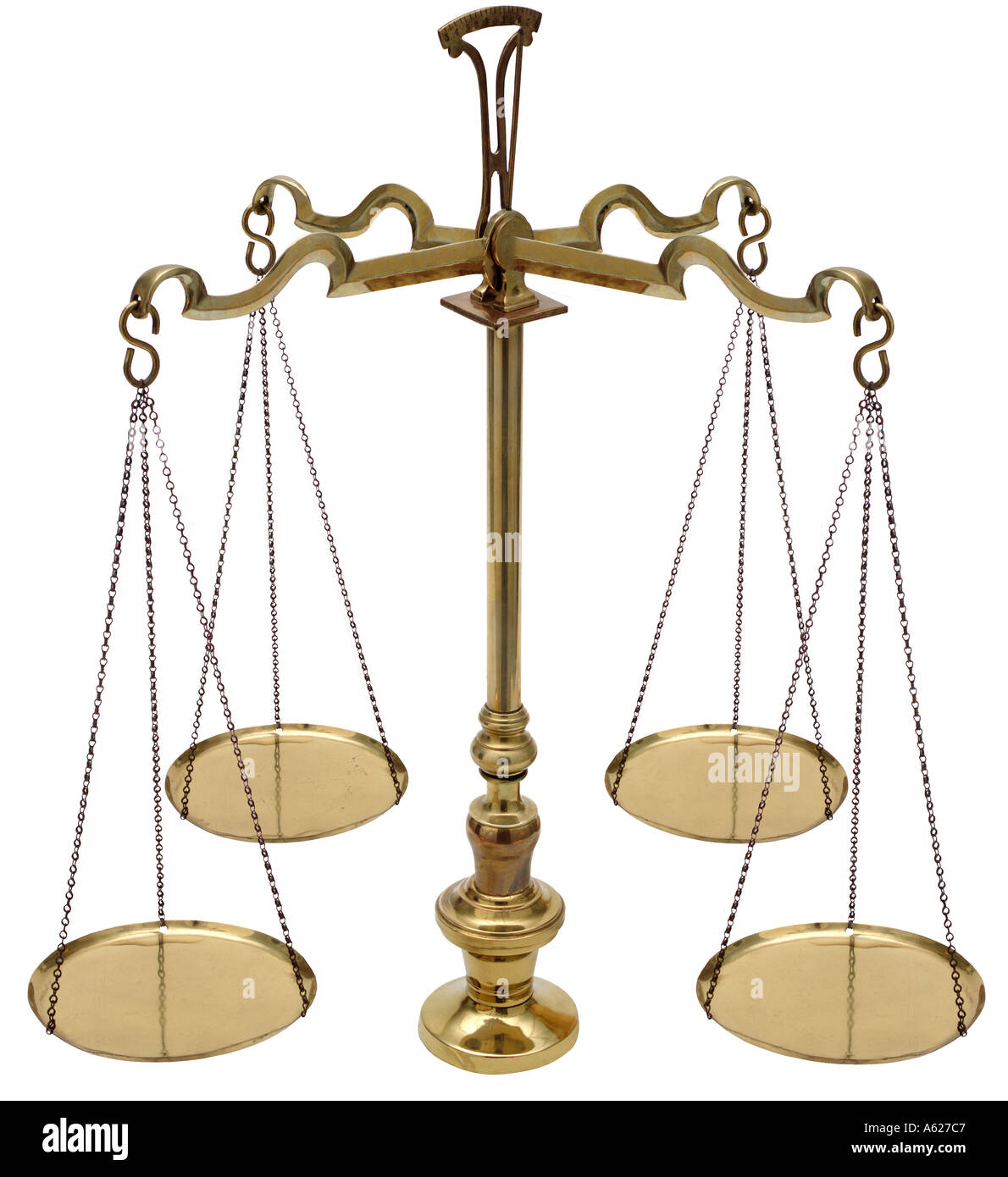 Composite of gold measuring scale or balance Stock Photo - Alamy