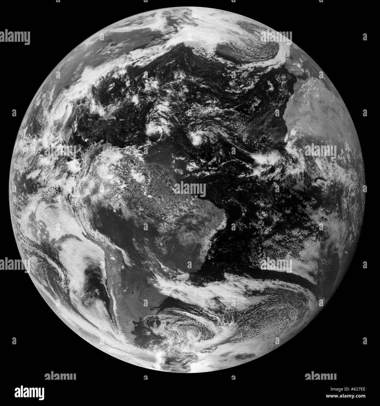 Earth Black And White From Space