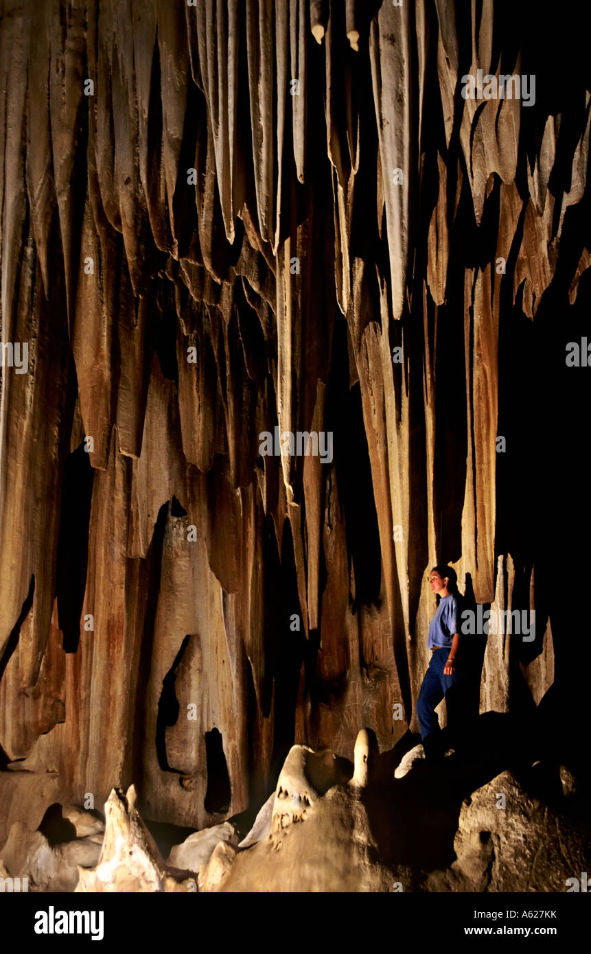 Tourist in Cango Caves South Africa Stock Photo - Alamy