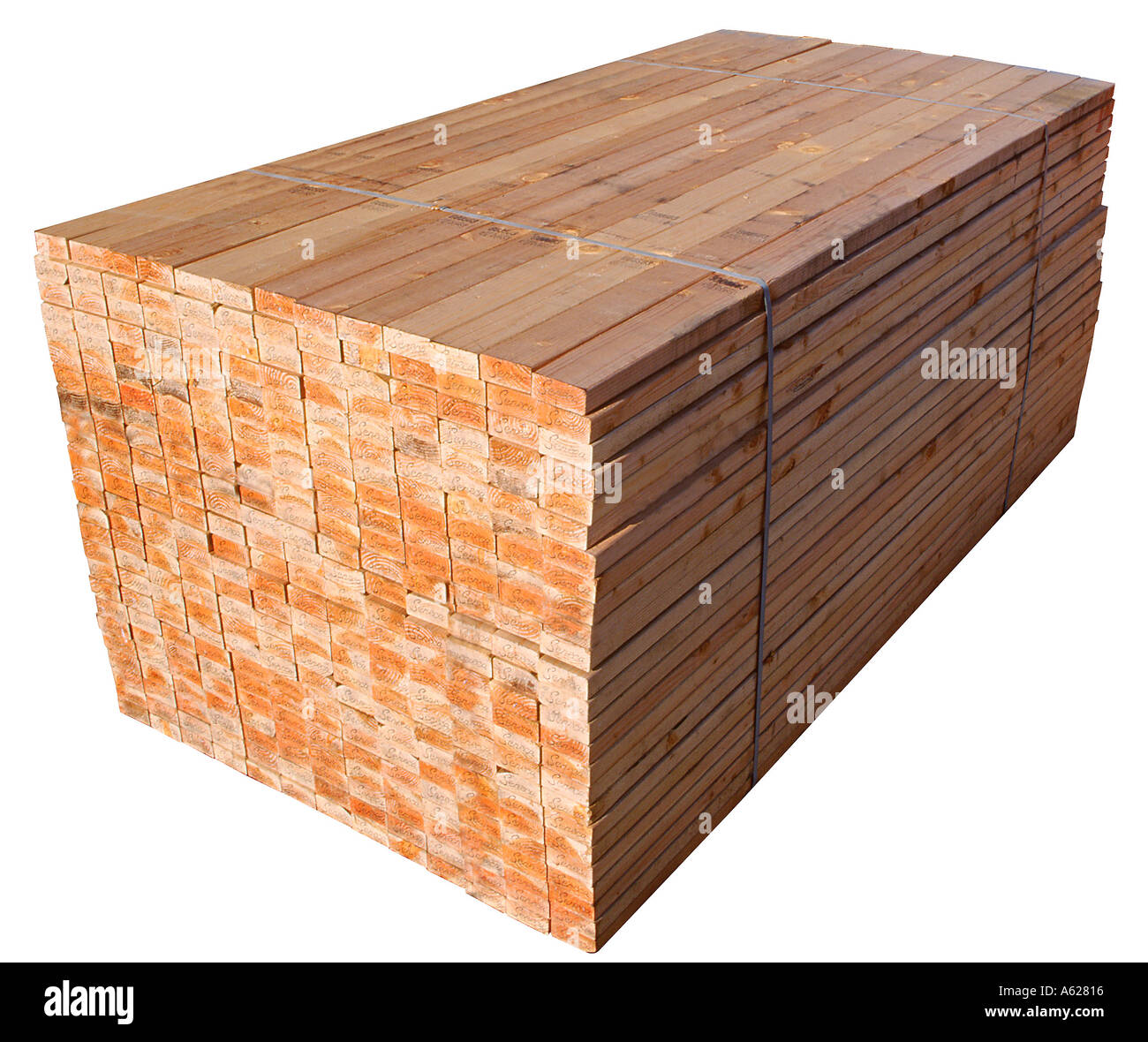 Stack of construction lumber Stock Photo - Alamy