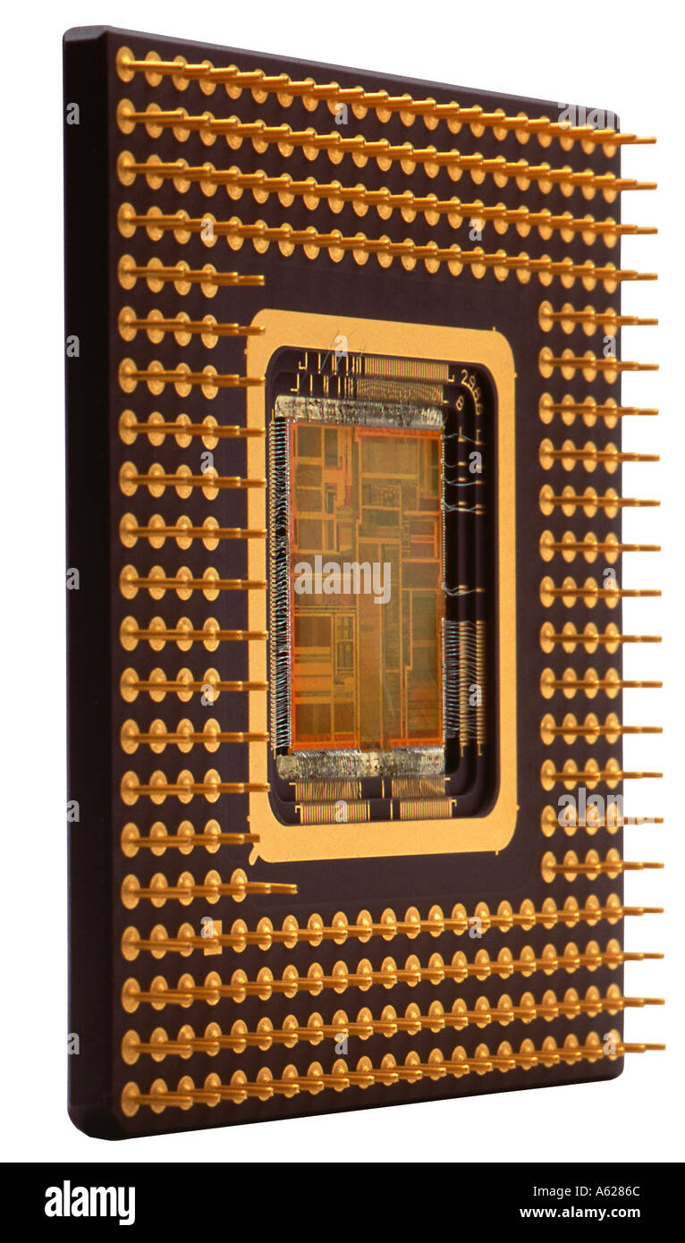 Semiconductor chip standing up Stock Photo - Alamy