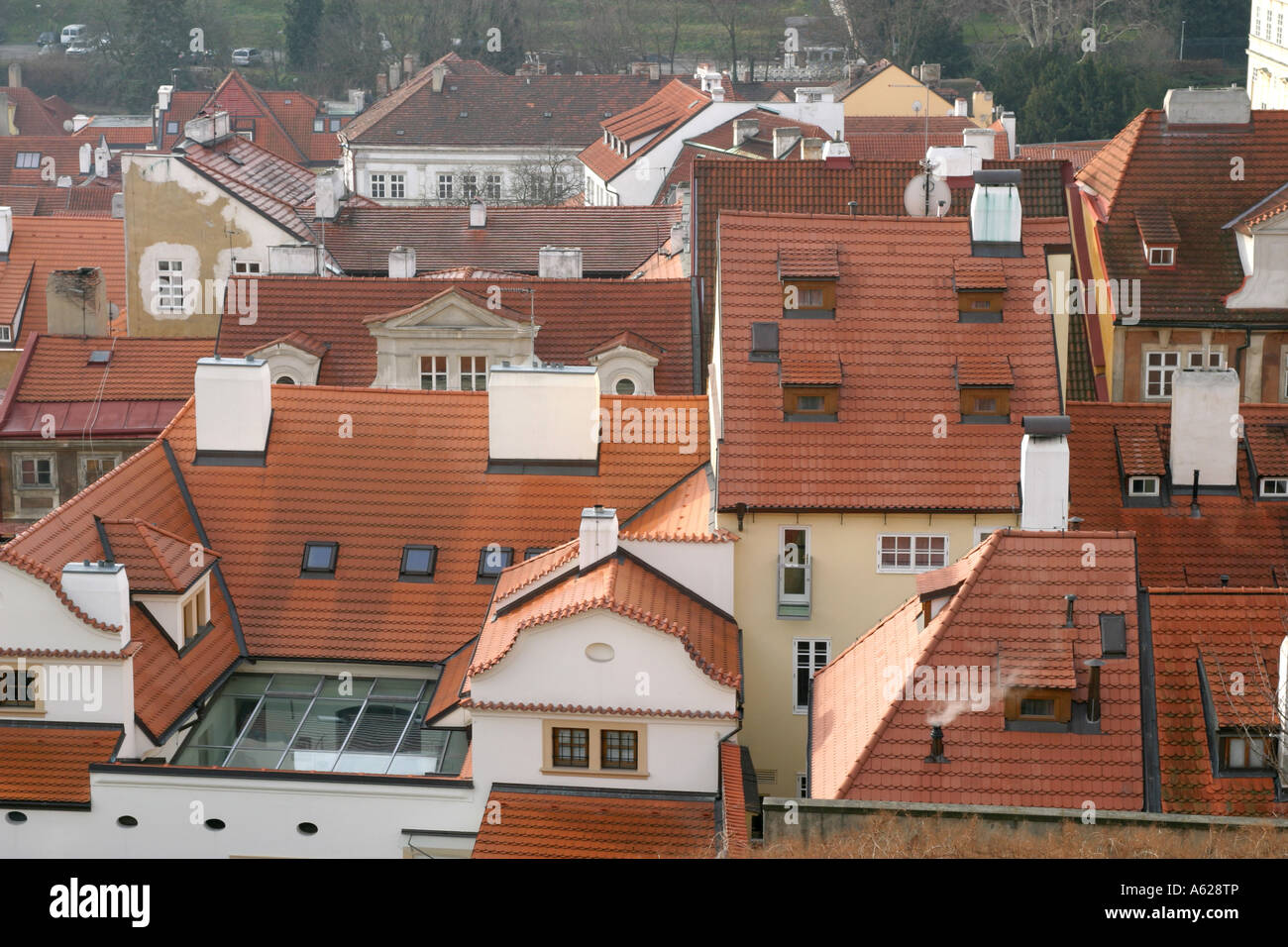 Prague roof tops tiles hi-res stock photography and images - Alamy