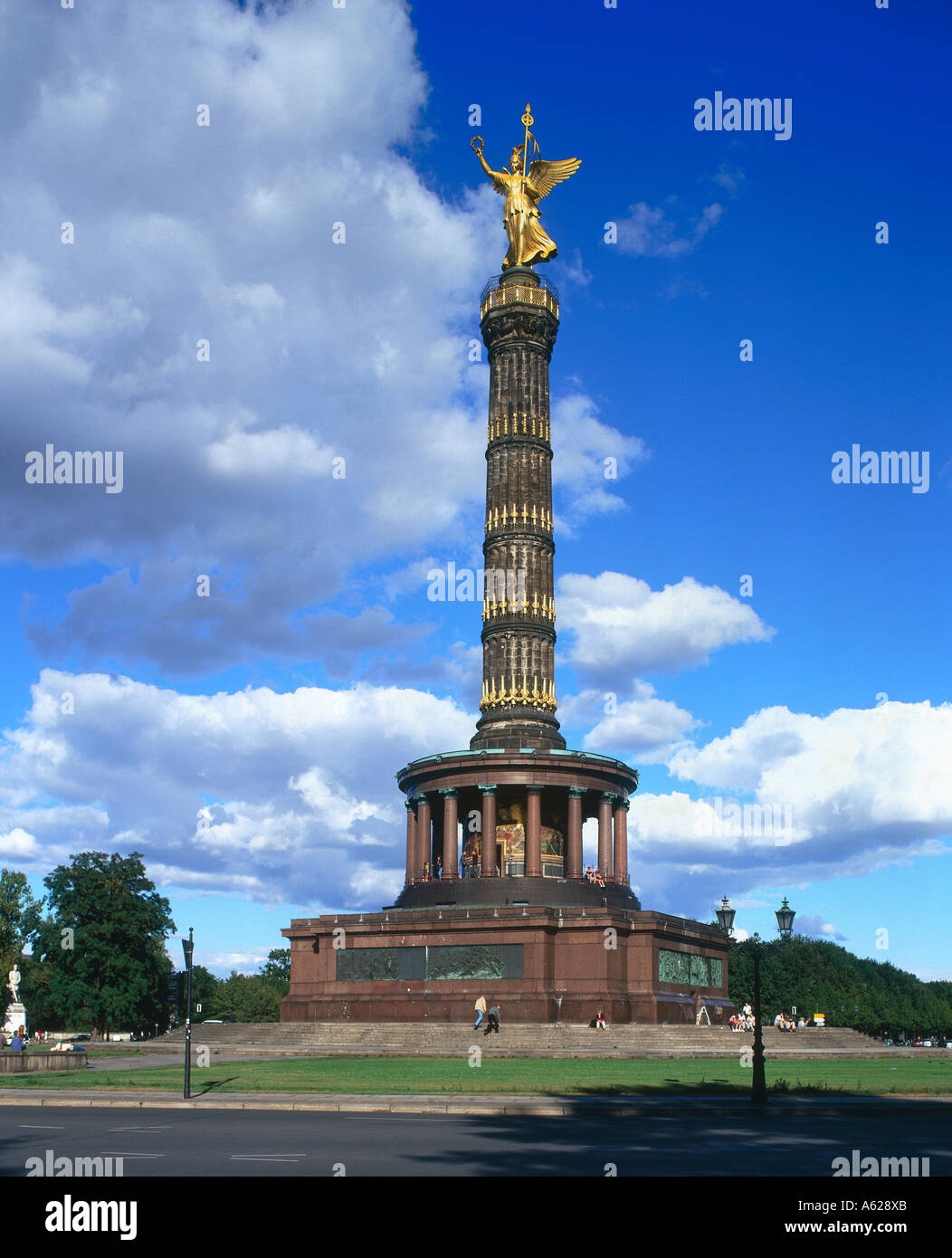 Low angle view of Victory Column, Berlin, Germany, Europe Stock Photo ...