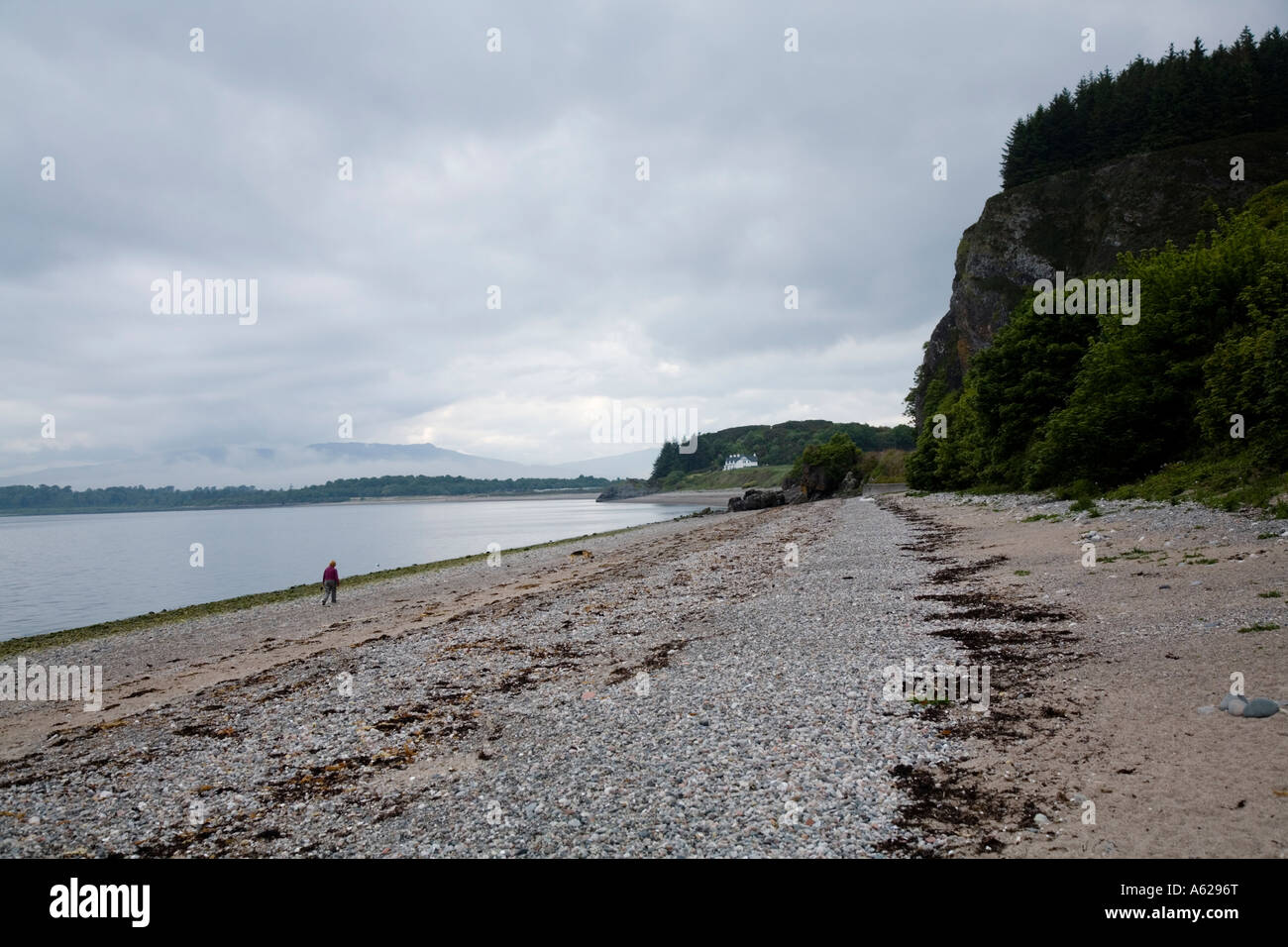 Pebbly beach near Oban on the west coast of Scotland Stock Photo - Alamy