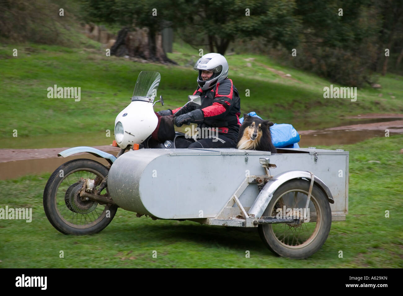cross country bikers with side cars Stock Photo - Alamy