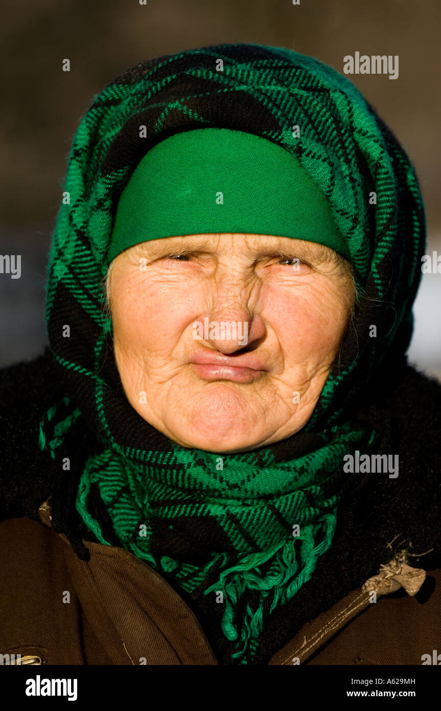 Emotional portrait of grandmother Stock Photo - Alamy