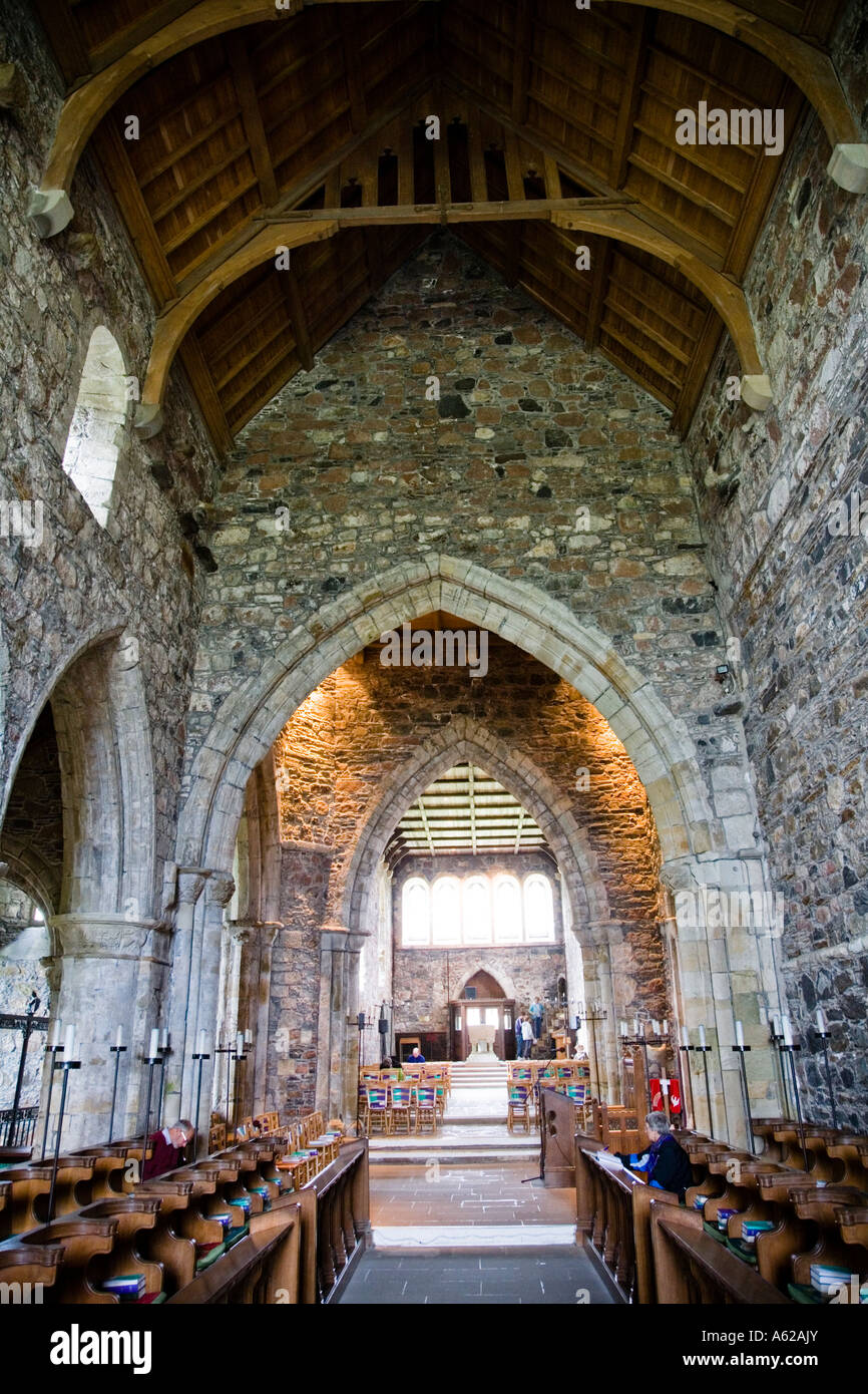 The nave of St Oran s Abbey Isle of Iona Stock Photo - Alamy