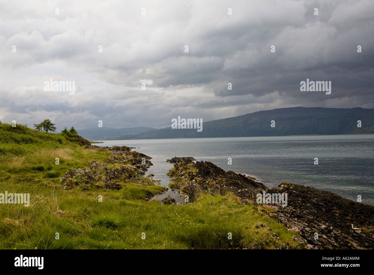 Looking across the Sound of Mull from the Isle of Mull Stock Photo - Alamy