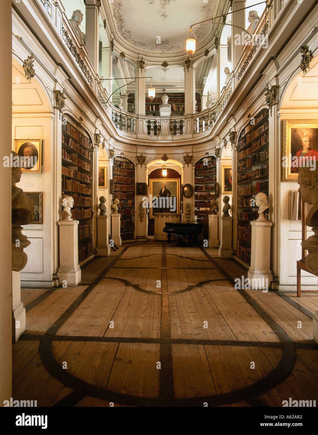 Interiors of library, Duchess Anna Amalia Library, Weimar, Thuringia ...