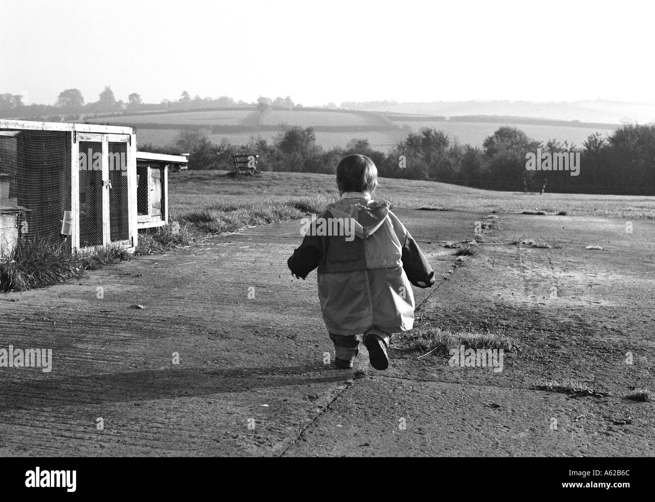 Child and camera back view Black and White Stock Photos & Images - Alamy