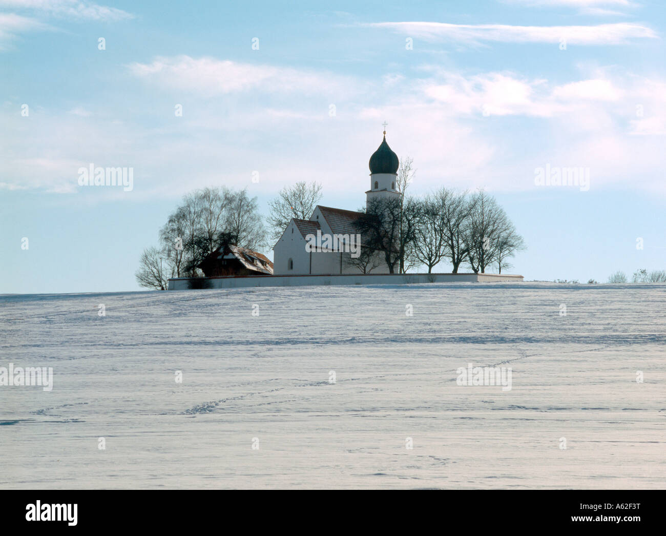 Essenbach, St. Wolfgang, Winterlandschaft Stock Photo - Alamy