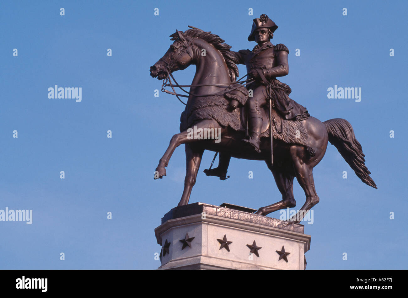 Richmond, Statue George Washington, Reiterstandbild Stock Photo - Alamy