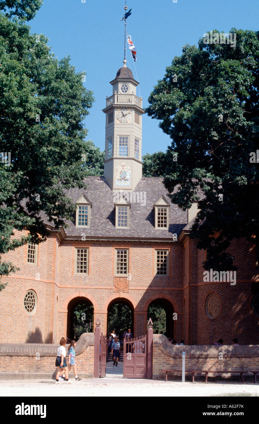 Colonial Williamsburg, Capitol von 1705, Eingangsbereich Stock Photo ...