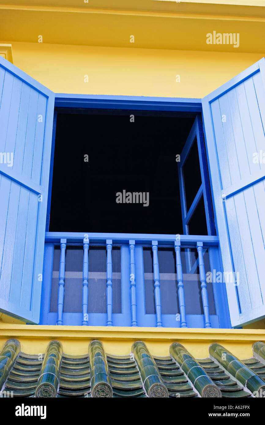 Old Chinese shophouse window, Clarke Quay, Singapore Stock Photo - Alamy