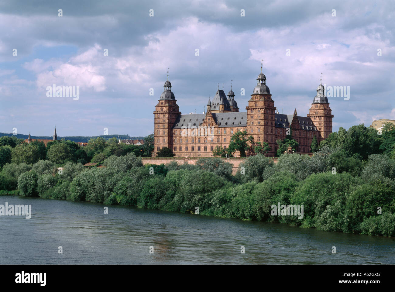 Aschaffenburg, Schloß, Blick über den Main Stock Photo - Alamy