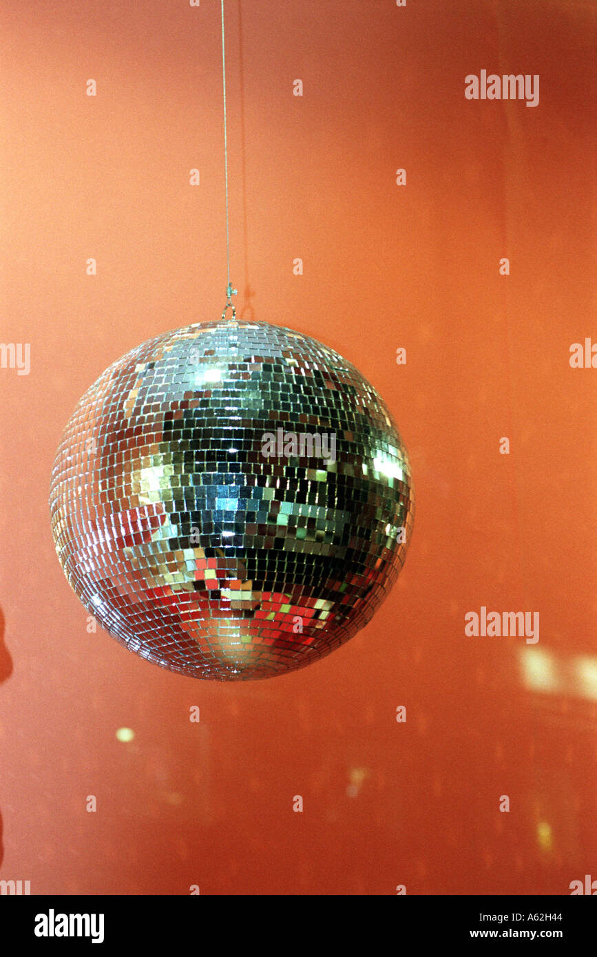 hanging mirror ball sphere nightclub Stock Photo - Alamy