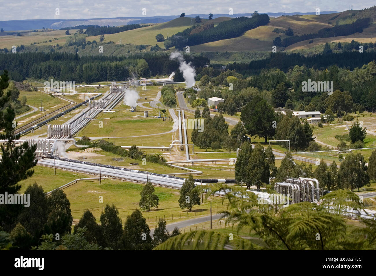 Wairakei Geothermal Power Station near Taupo North Island New Zealand ...