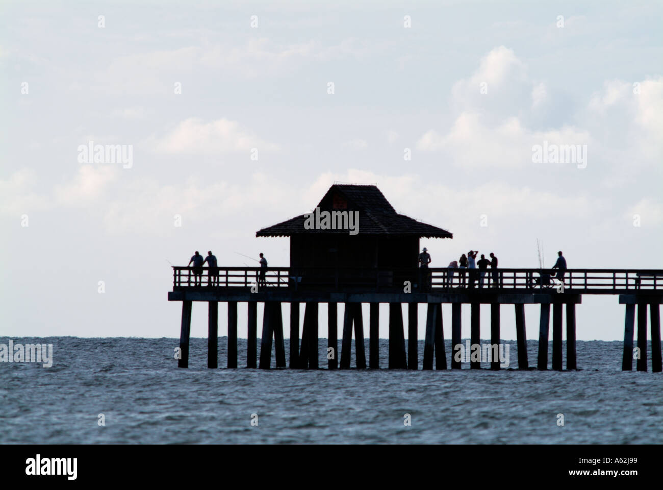 Naples pier into the Gulf of Mexico Florida fishing piers docks Stock ...