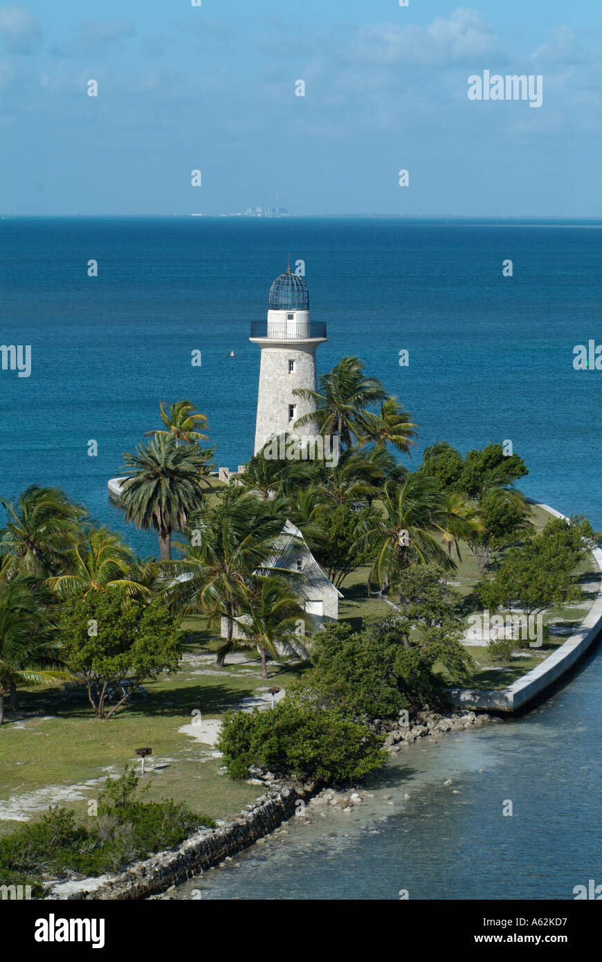 Boca Chita lighthouse Boca Chita Key Biscayne Bay National Park Florida ...