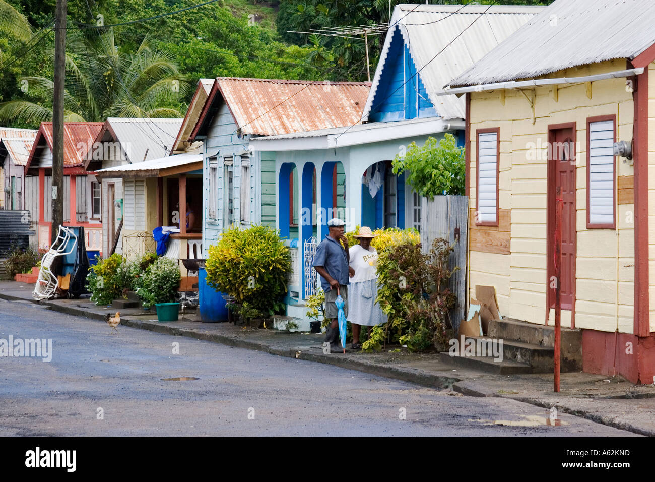 Fishing Village Anse La Raye St Lucia Stock Photo - Alamy