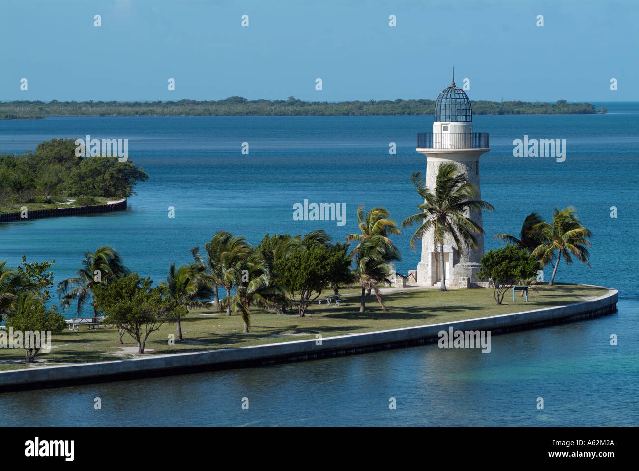 Boca Chita lighthouse Boca Chita Key Biscayne Bay National Park Florida ...