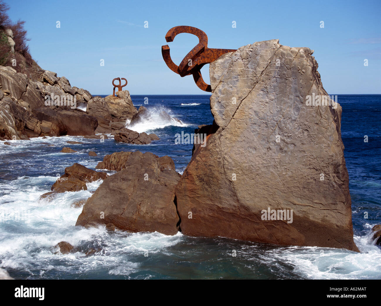 San Sebastian, "Kamm der Winde", Eduardo Chillida, Plaza de los Peines ...