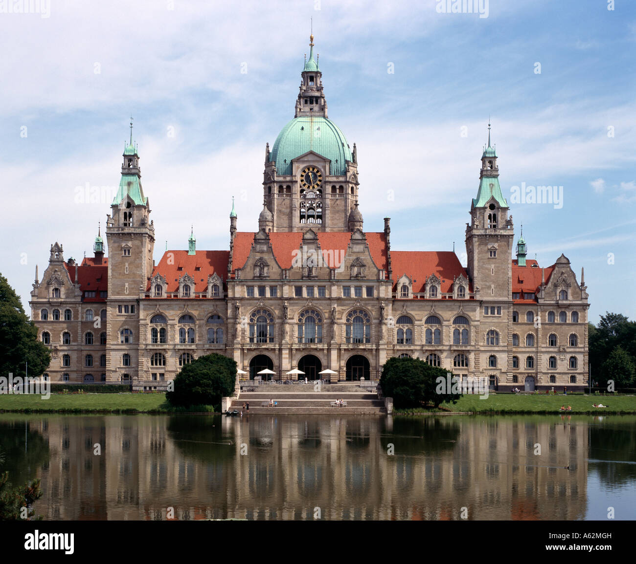 Hannover, Neues Rathaus, 1895-1913 erbaut, Südseite Stock Photo - Alamy