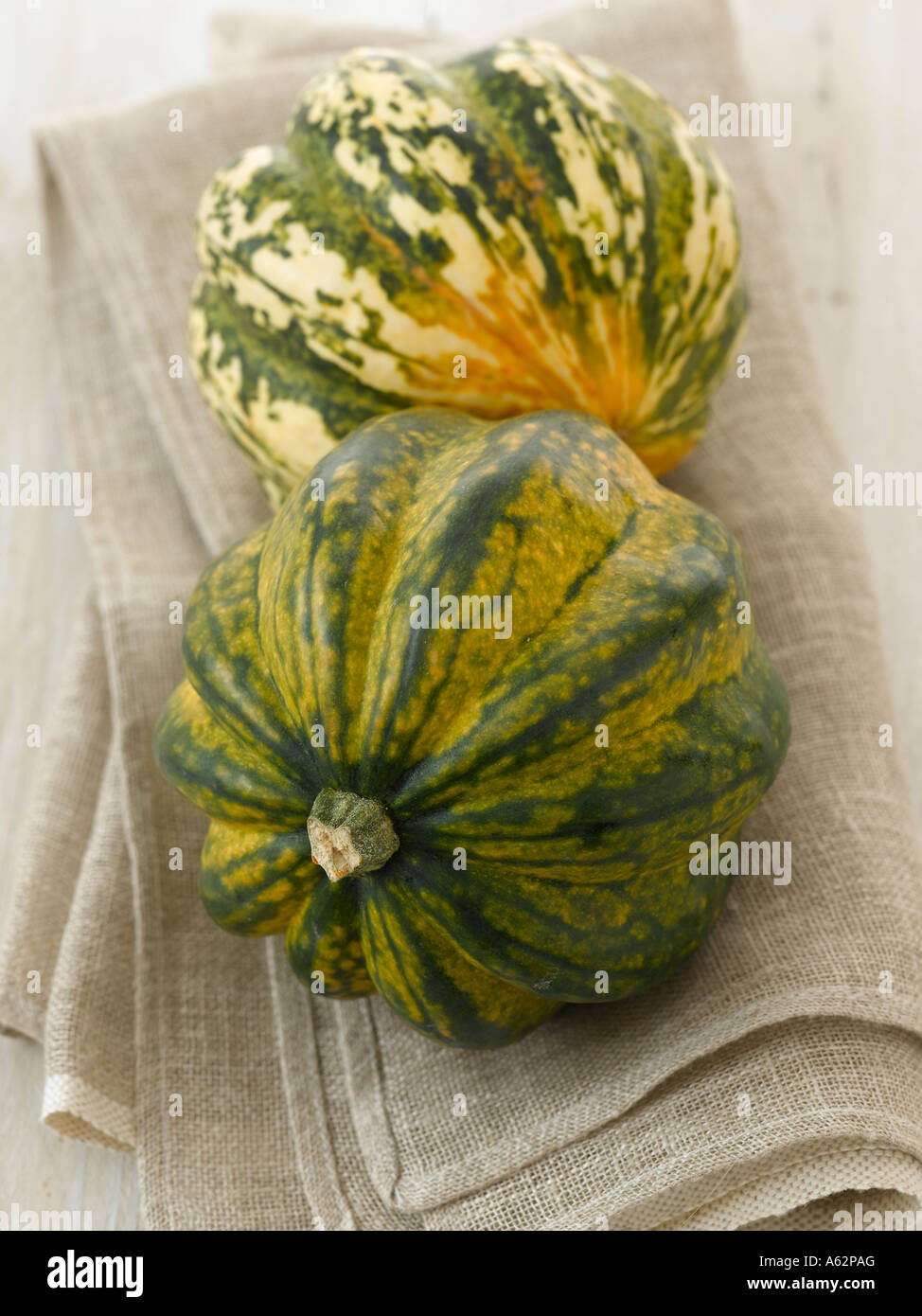 Harlequin and acorn squash shot with professional medium format digital ...