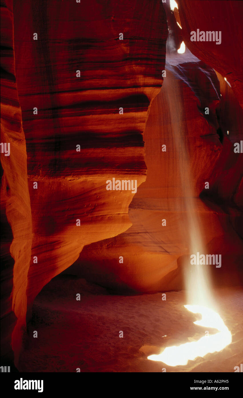Sunlight in canyon, Antelope Canyon, Navajo, Arizona, USA Stock Photo ...