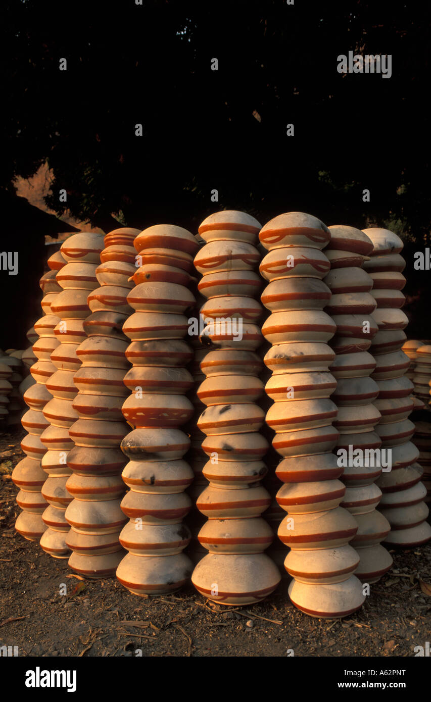 clay pots crafted by the Kisi people Matema pottery market Matema beach ...