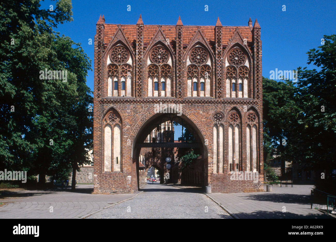 Archway of town gate, Neubrandenburg, Mecklenburg-Western Pomerania ...