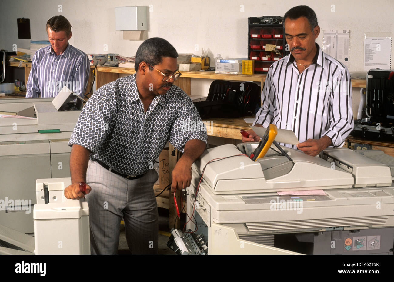 Black african american men in black owned minority business situation ...