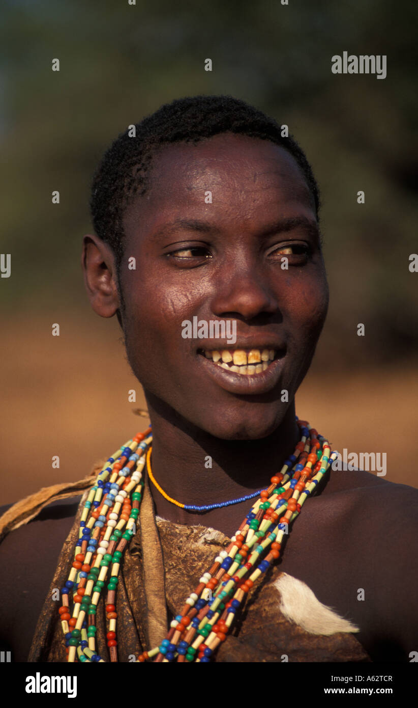 Hadza man Lake Eyasi Tanzania Small tribe of hunter gatherers Stock ...