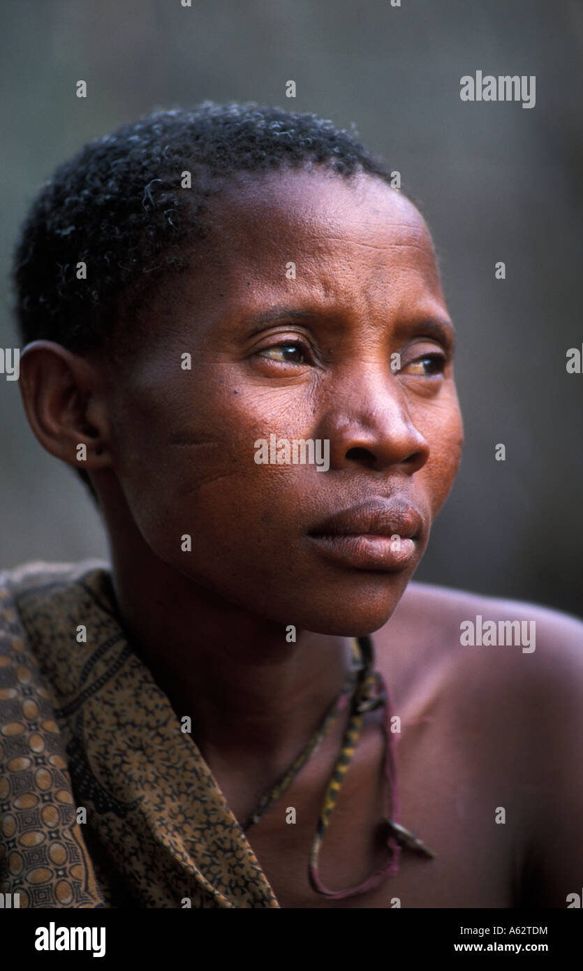 Hadza woman Lake Eyasi Tanzania Small tribe of hunter gatherers Stock ...