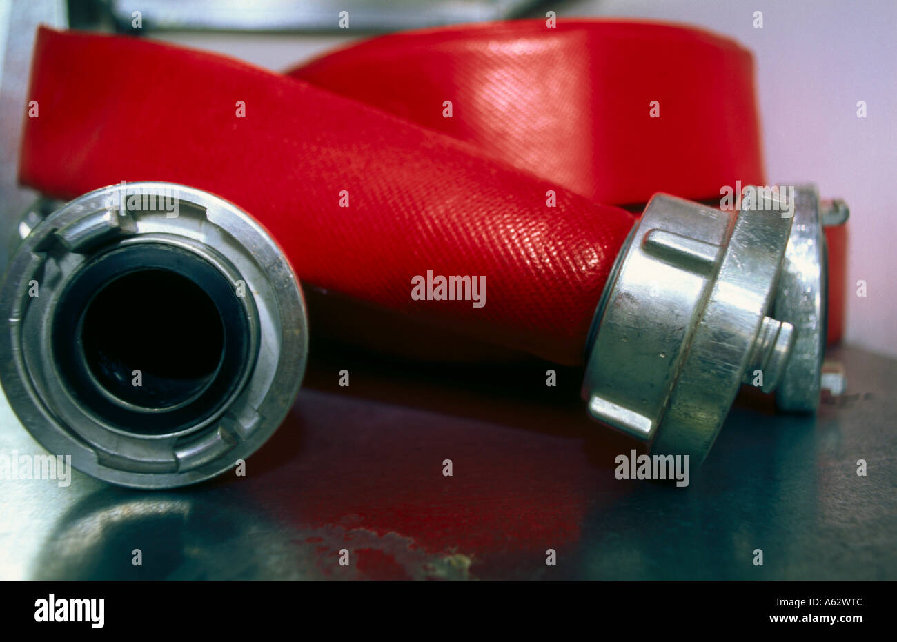 Close-up of fire hose Stock Photo - Alamy