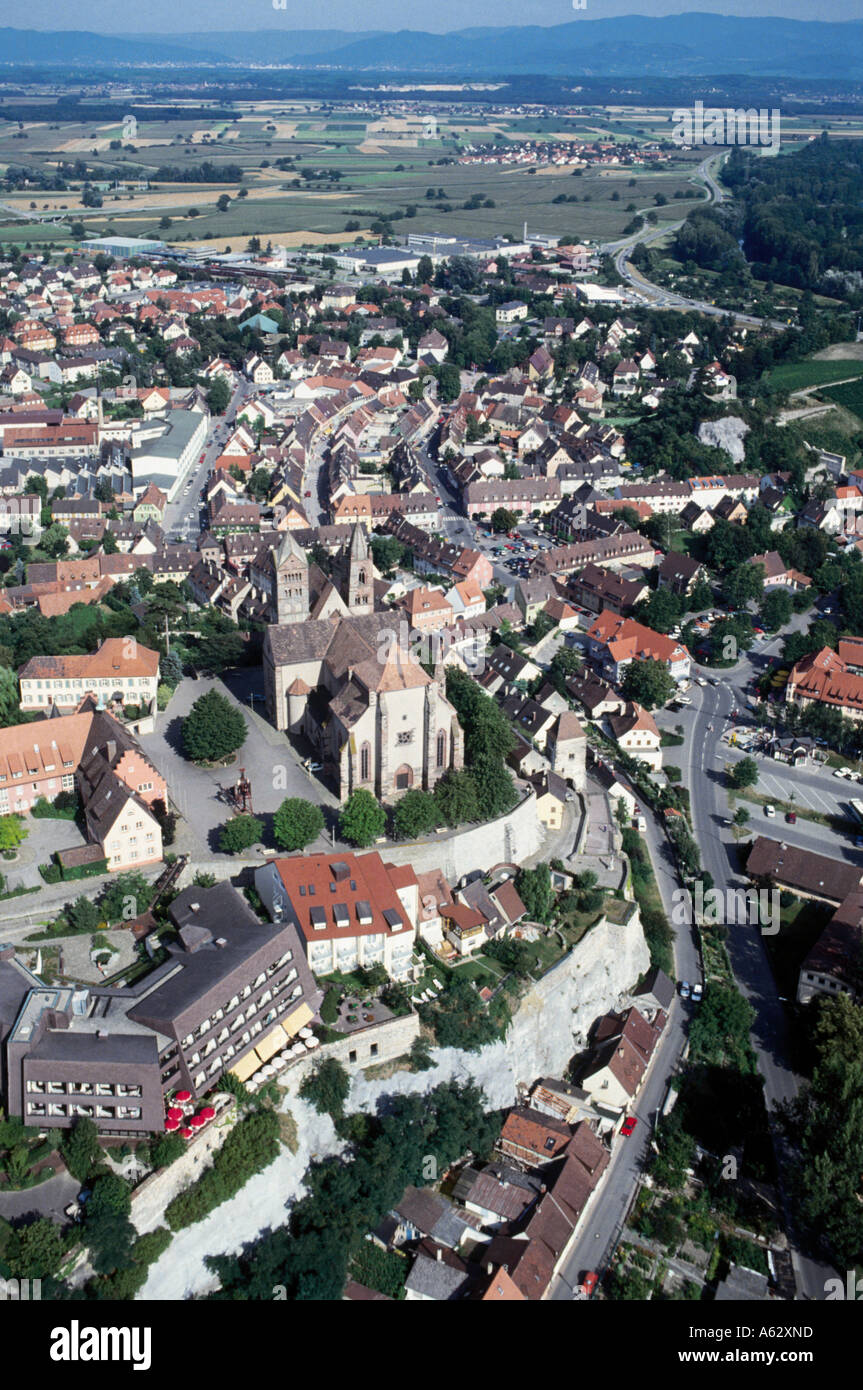 Aerial view of city, Breisach, Baden-Wurttemberg, Germany Stock Photo ...