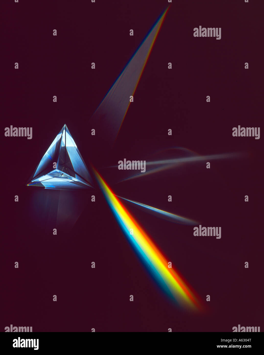 a prism on a black background Stock Photo - Alamy