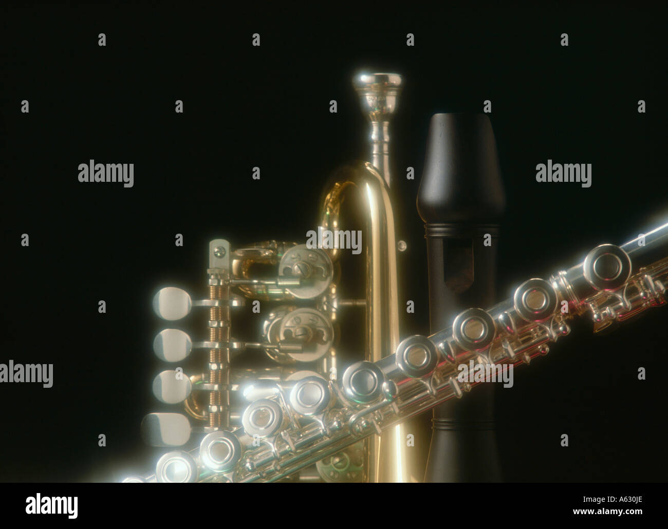 Flute trumpet hi-res stock photography and images - Alamy