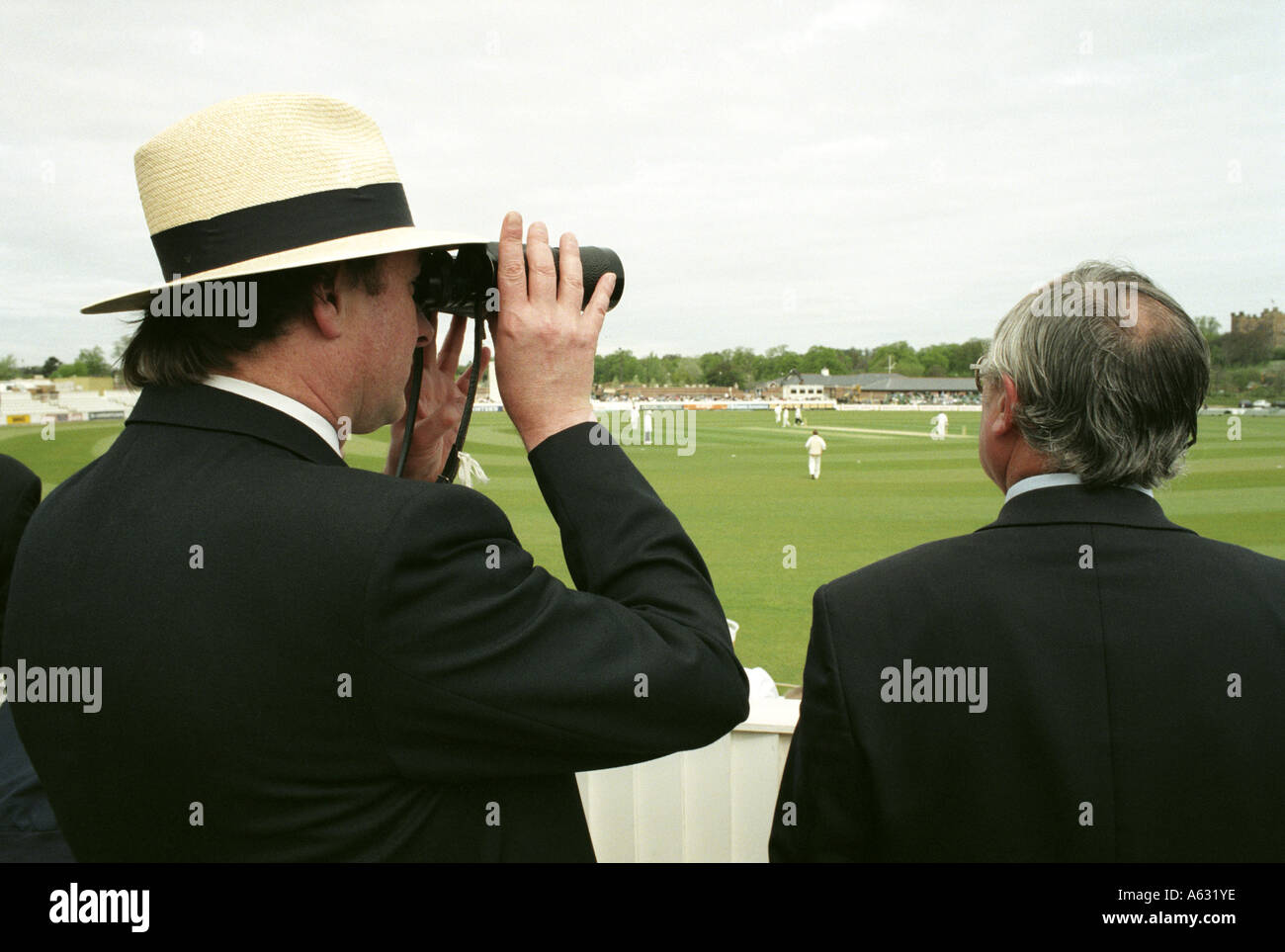 a spectator at the cricket in Durham North England Stock Photo - Alamy