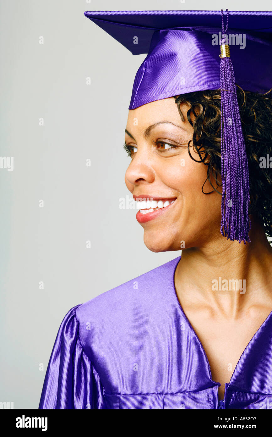 Close-up of a female graduate smiling Stock Photo - Alamy