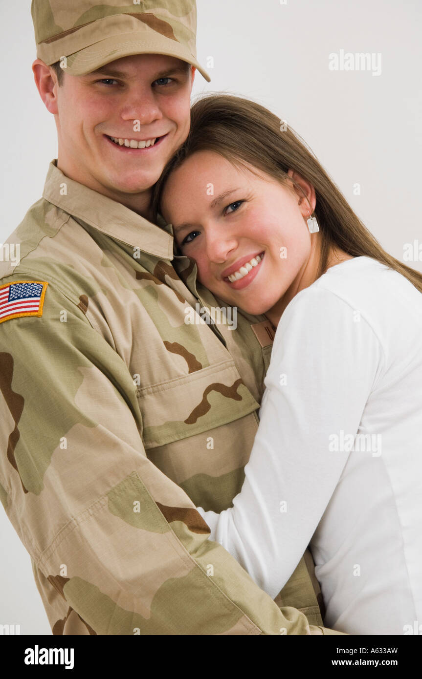 Soldier usa wife military male hi-res stock photography and images - Alamy