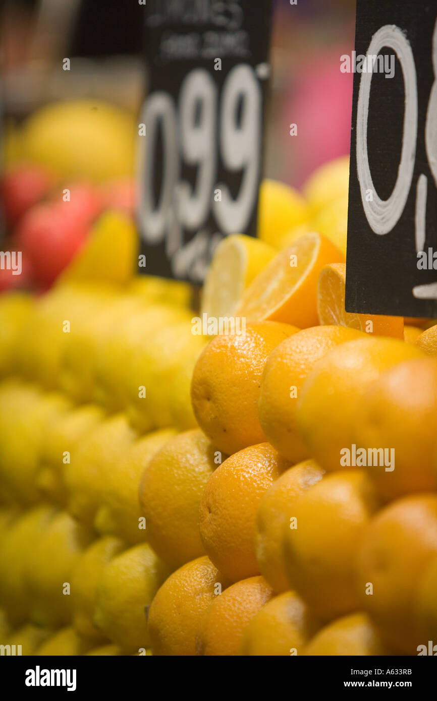 Fruit & Vegetable stall in European market Stock Photo - Alamy