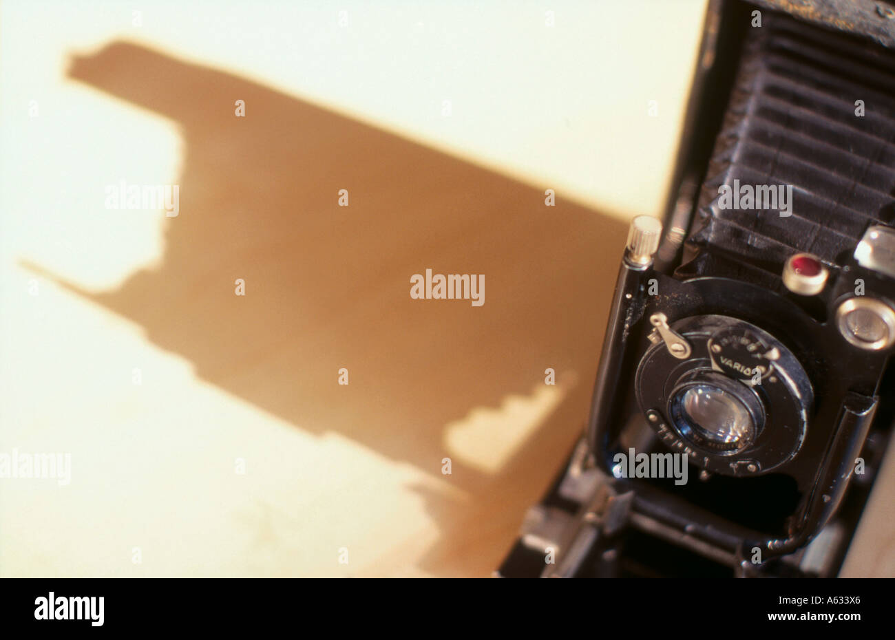 High angle view of antique camera Stock Photo - Alamy