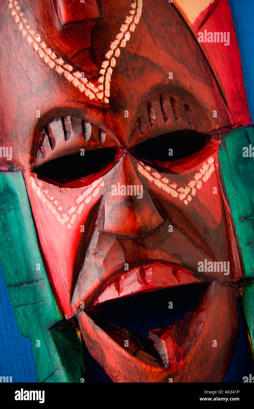 Wooden tribal statue Stock Photo - Alamy