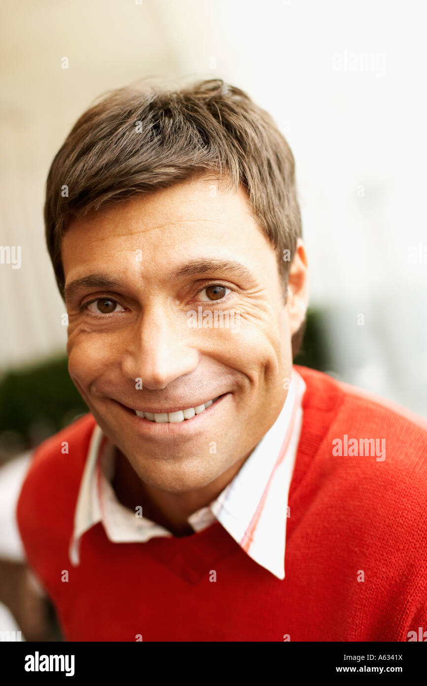Portrait of a mid adult man smiling Stock Photo - Alamy