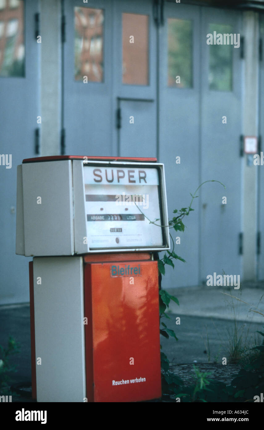 Old petrol pump at gas station, Germany Stock Photo - Alamy